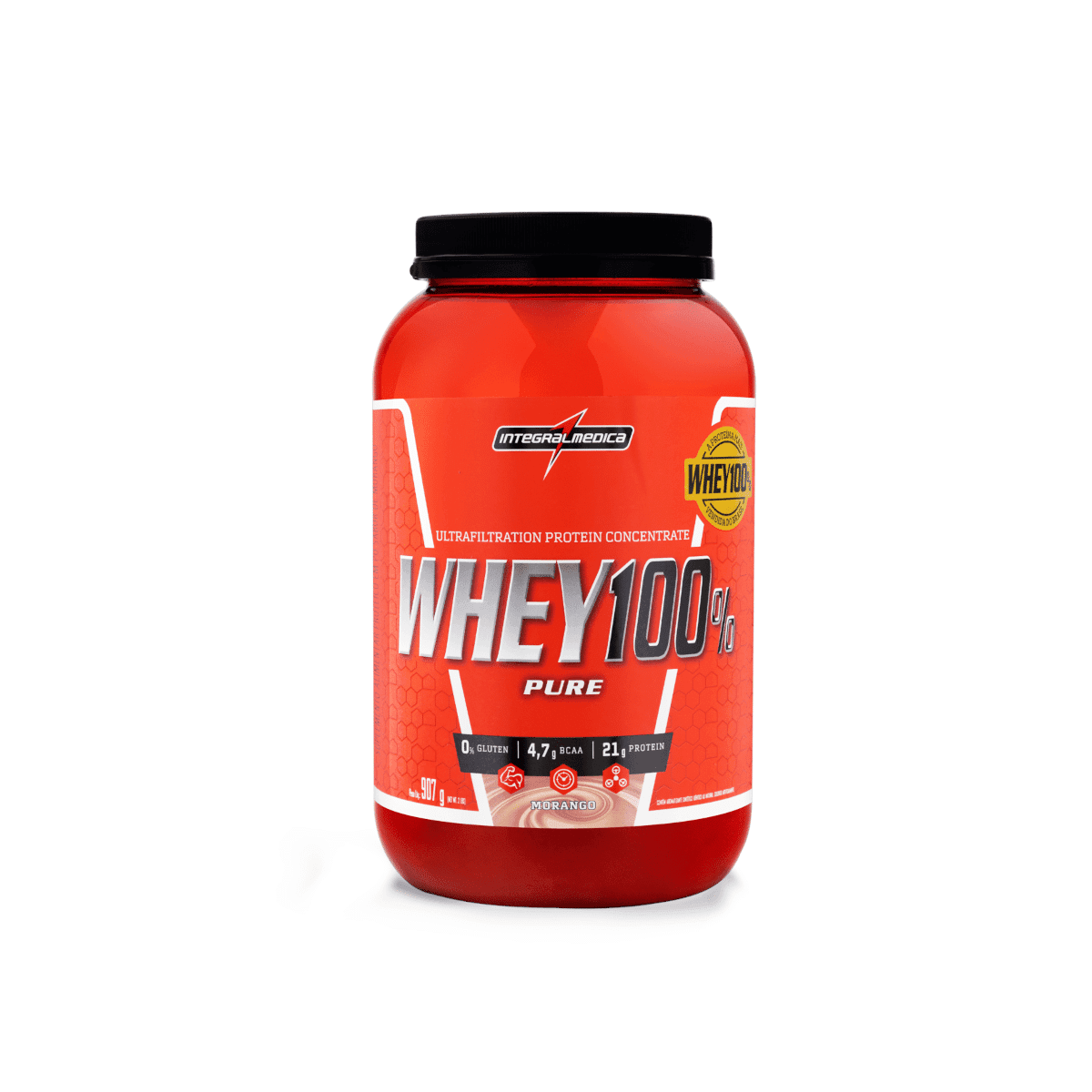 Whey Protein 100 Pure Integral Medica Pote 900g Tl Suplementos